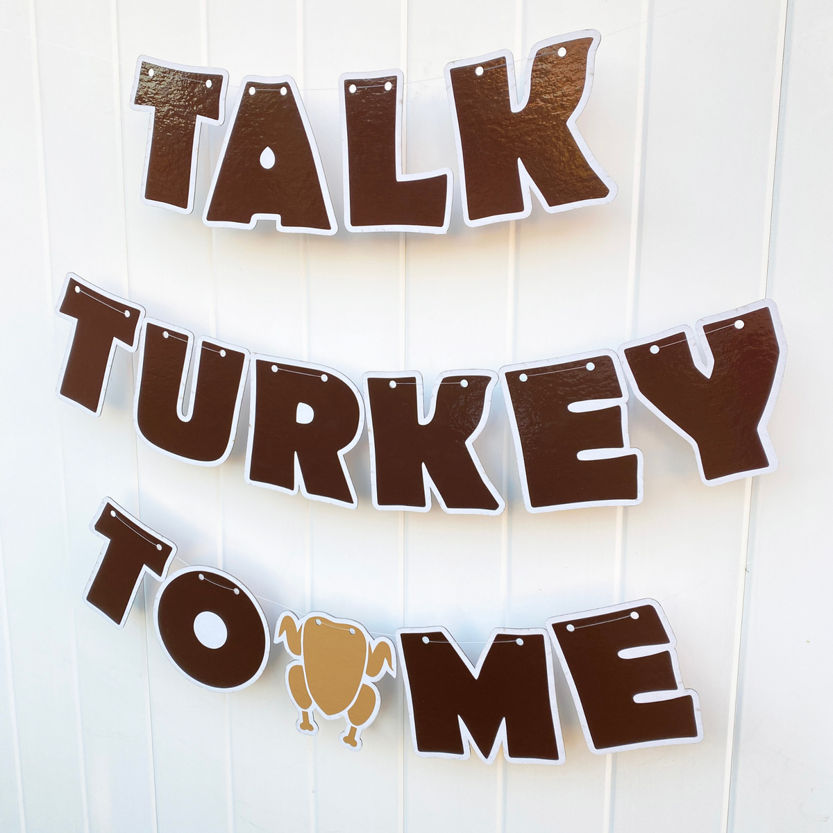 Turkey Letter Banner, custom message & colors – Sweet Lane Events